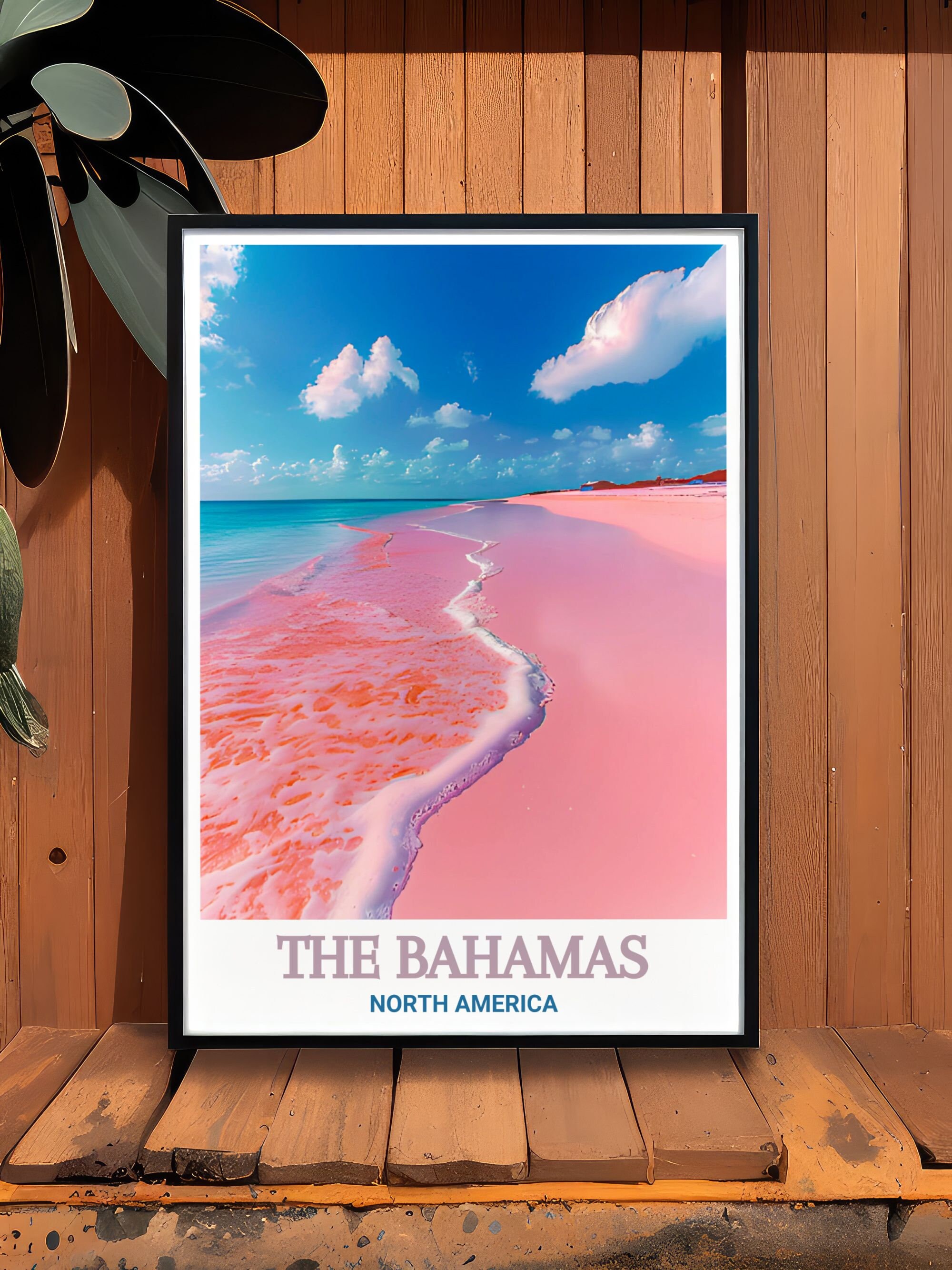 The Bahamas Travel Print Harbour Island Art and Caribbean Wall Art ...