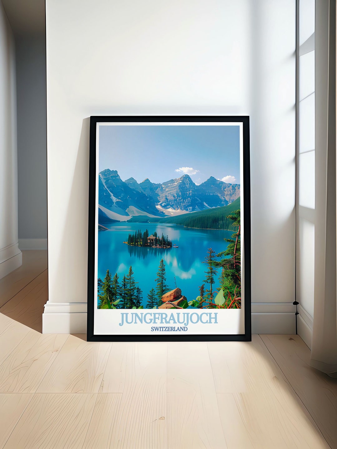 Jungfraujoch Travel Print - Aletsch Glacier in Switzerland Print ...