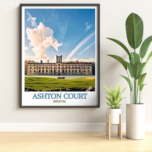 Ashton Court Mountain Biking Art - Ashton Court Mansion Travel Poster ...