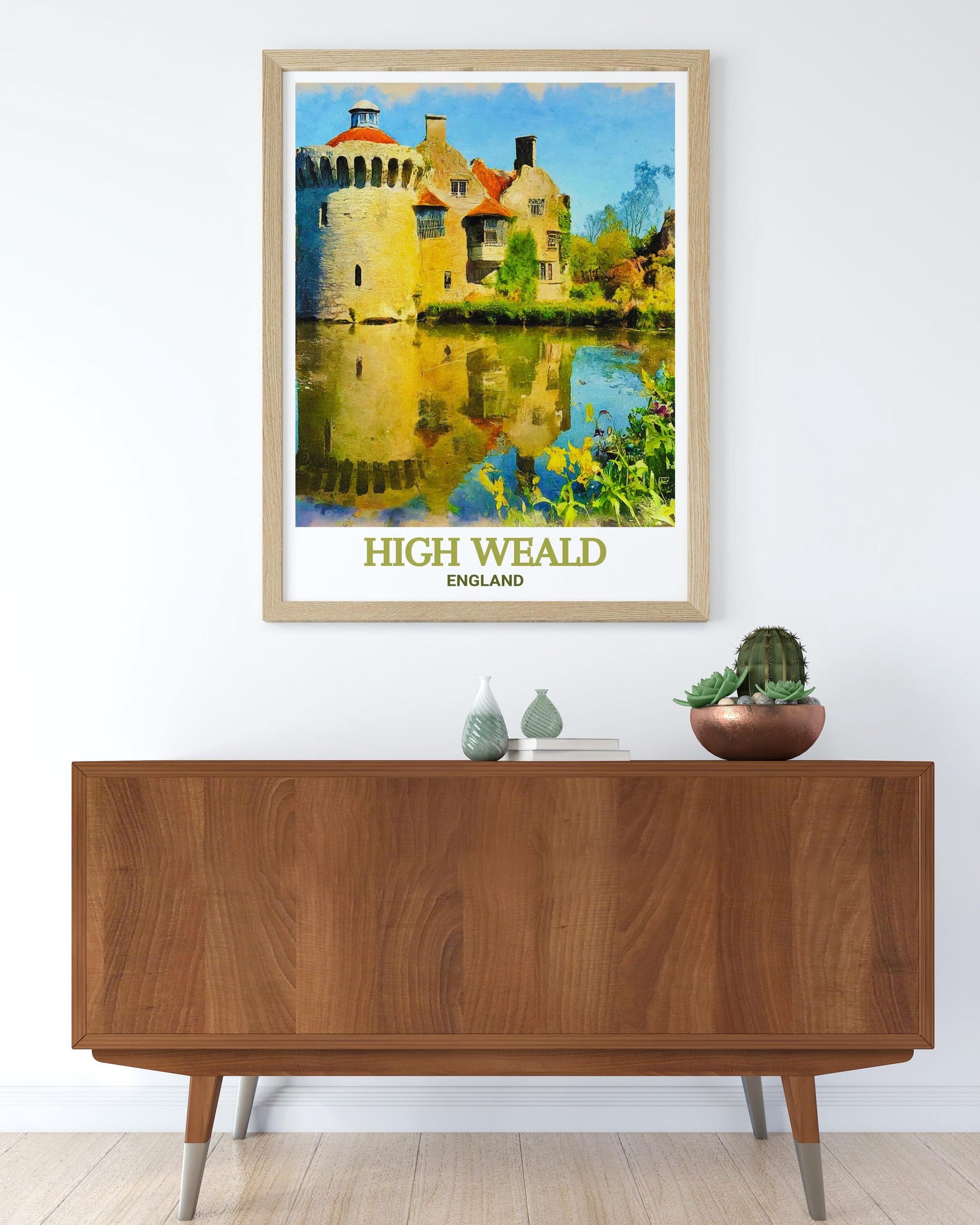 High Weald Travel Poster Scotney Castle Artwork High Weald Print ...