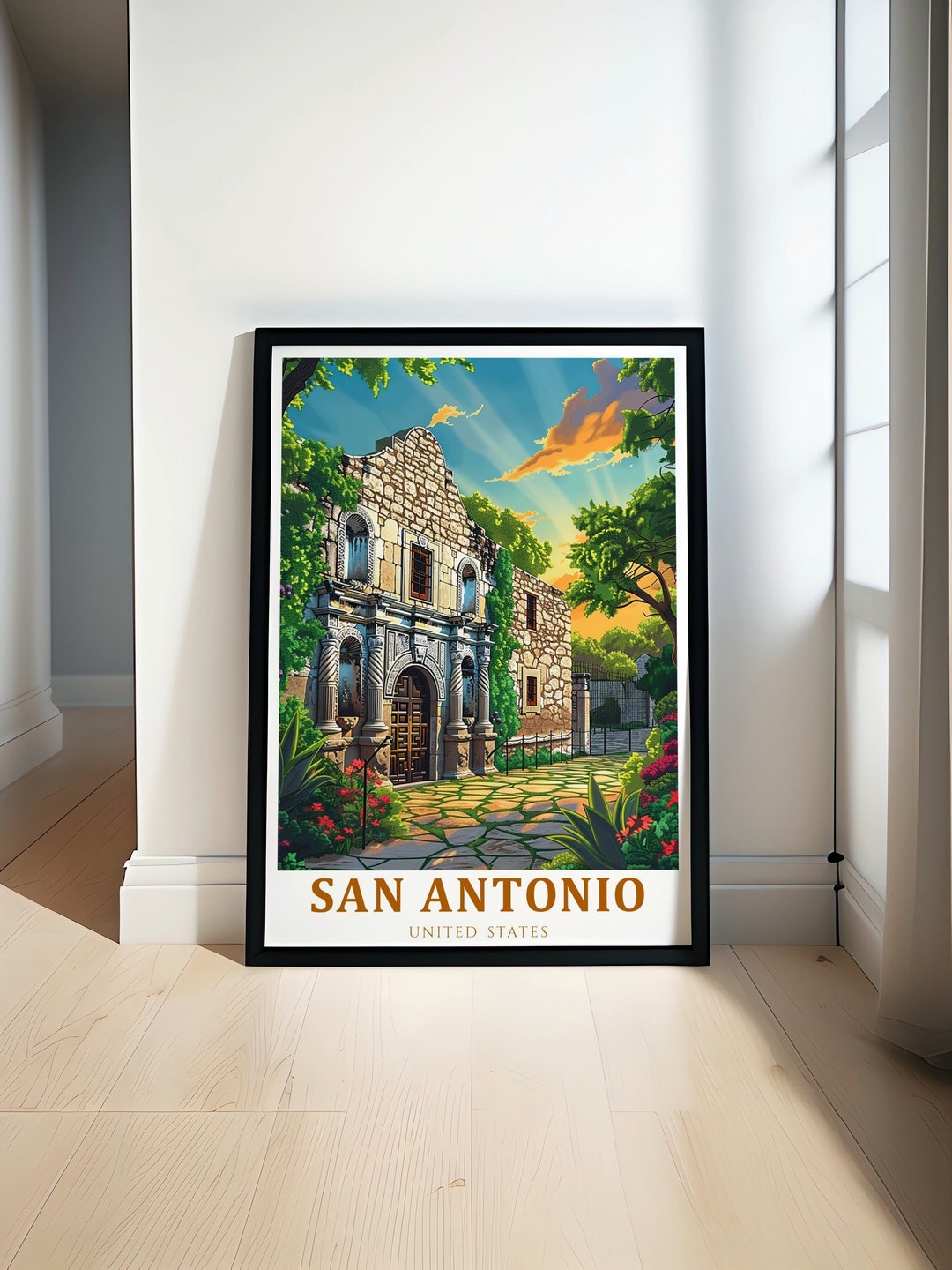 San Antonio Print - the Alamo Framed Print - San Antonio Wall Art - San ...