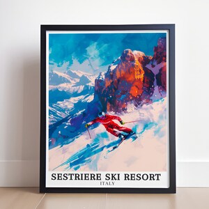 Sestriere Wall Art - Sestriere Vialattea Ski Area Poster - Sestriere ...