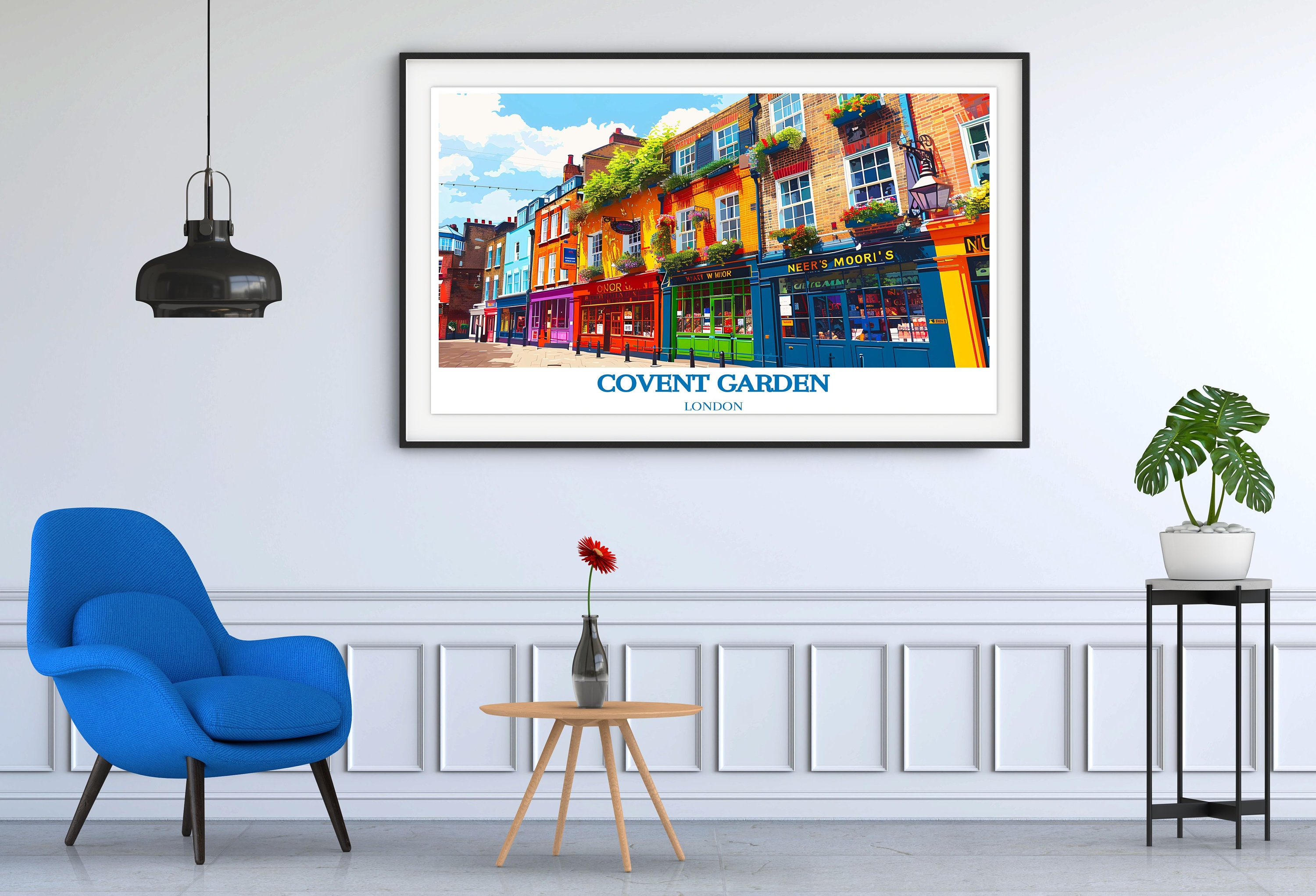 Vintage Covent Garden Travel Posters Neal's Yard Art Pieces Capturing ...