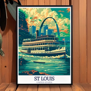 St. Louis Wall Art - Mississippi River Gateway Arch Poster - Gateway ...