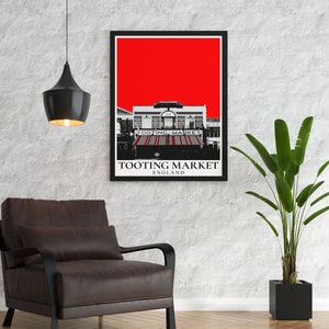 Tooting Market Print - Tooting Market Art - Tooting Market Poster ...