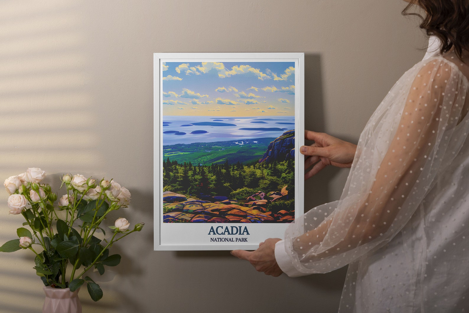 Acadia Poster Cadillac Mountain Art Acadia Gift National Park Print - Etsy