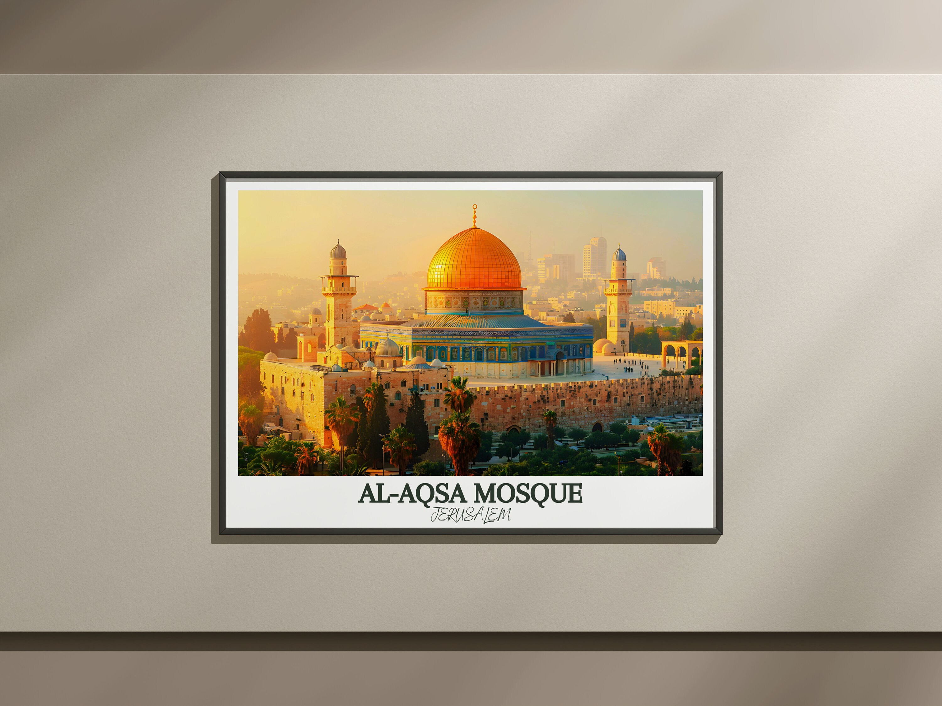 Al-aqsa Mosque Al Quds Jerusalem Palestine Boho Wall Art Islamic Decor ...