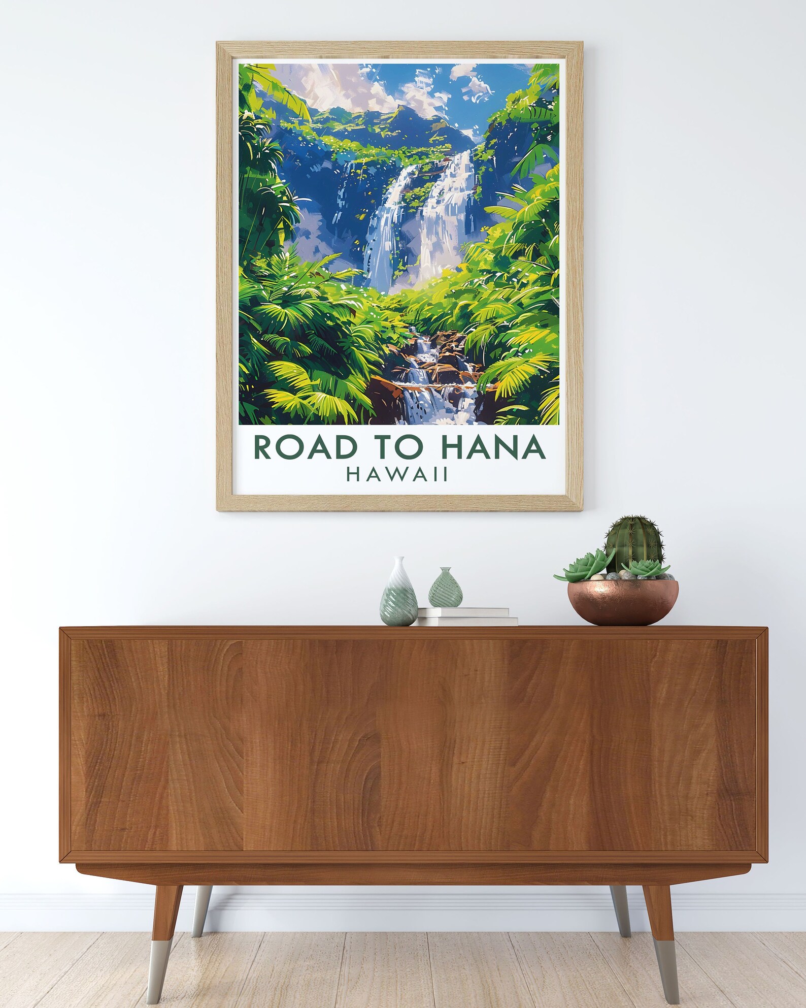 Road to Hana Wall Art - Twin Flame Travel Poster - Hawaii Wall Art and ...