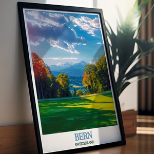 Bern Scenic Travel Posters for Wall - Gurten Peak Views - Bern Travel ...