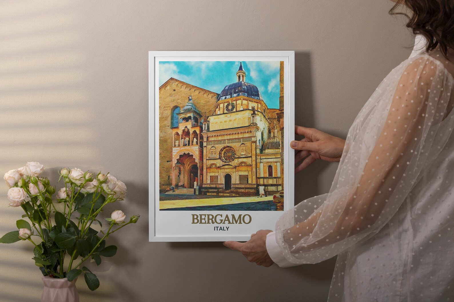 Bergamo Travel Posters - Basilica Di Santa Maria Maggiore Art Prints ...