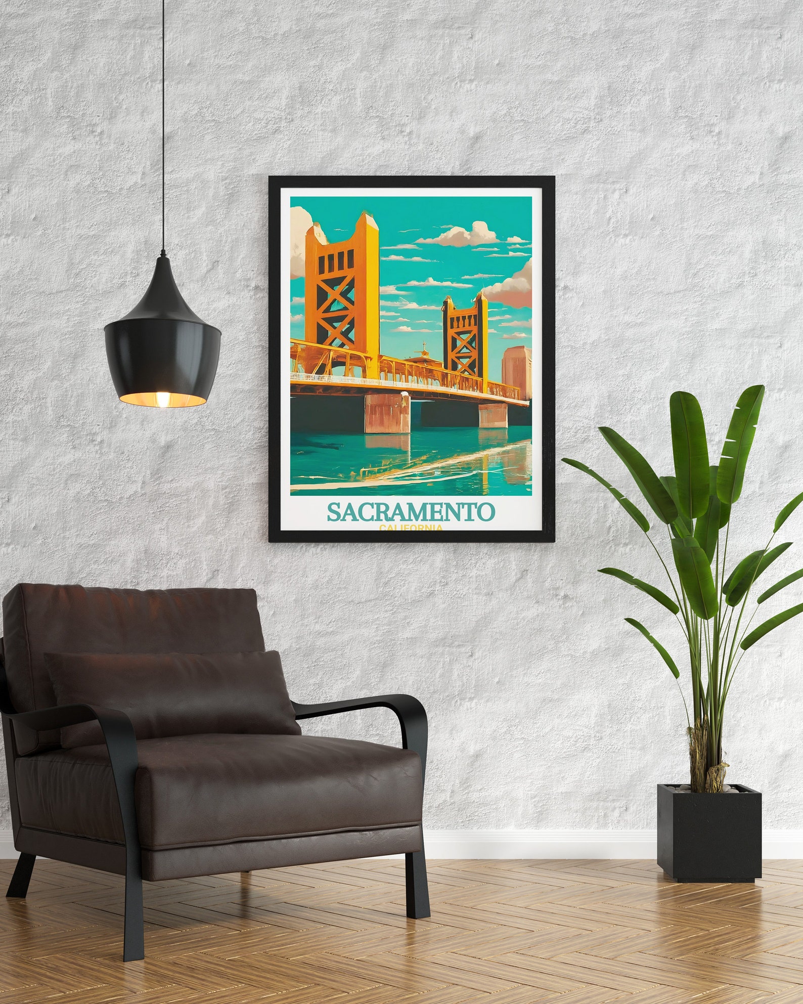 Sacramento Poster - Framed Sacramento Art - Tower Bridge Poster ...