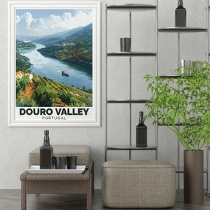 Douro Valley Scenic Art - Douro River Poster - Portugal Travel Print ...