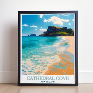 Cathedral Cove Home Decor Collection - Hahei Beach Travel Posters ...