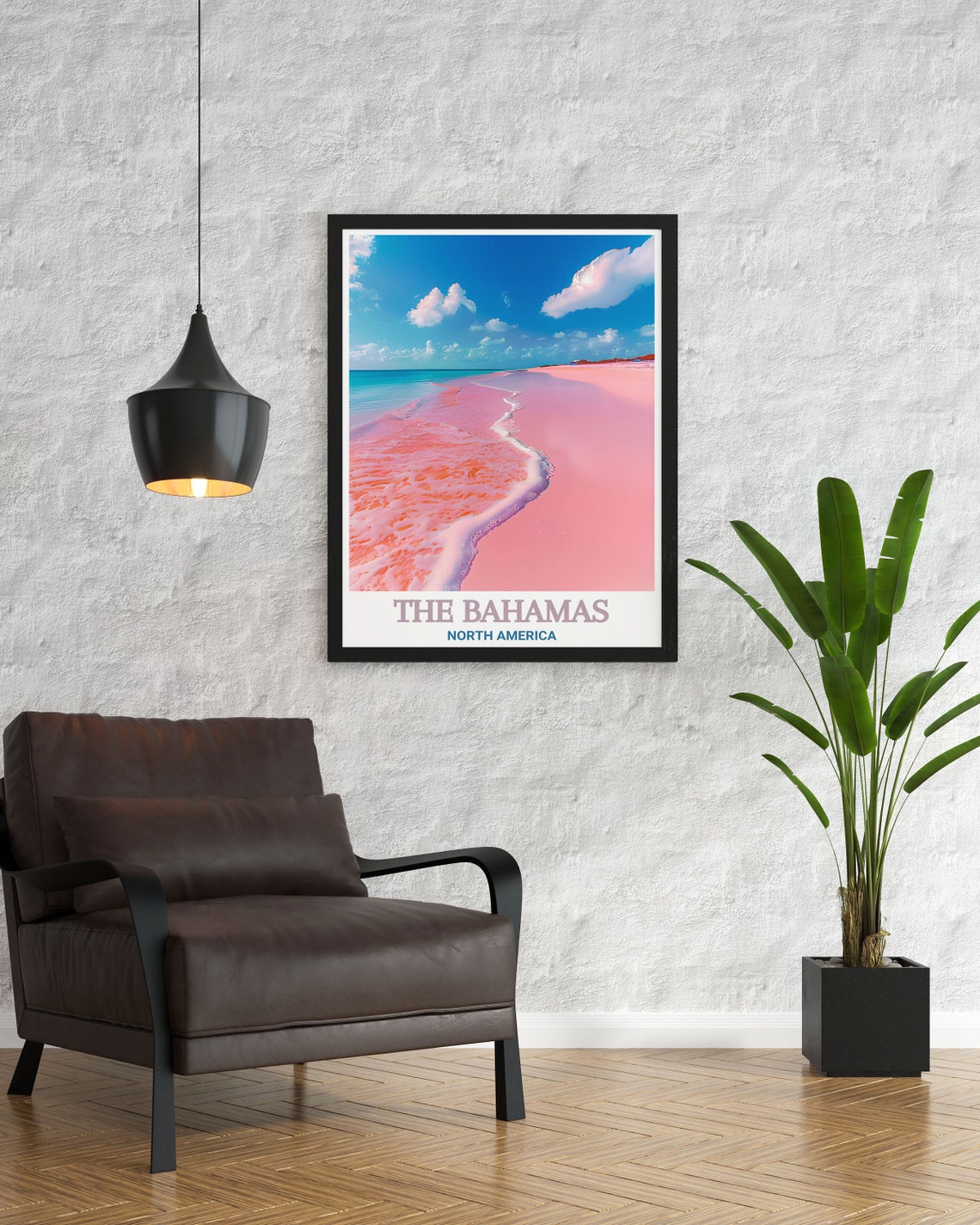 The Bahamas Travel Print Harbour Island Art and Caribbean Wall Art ...