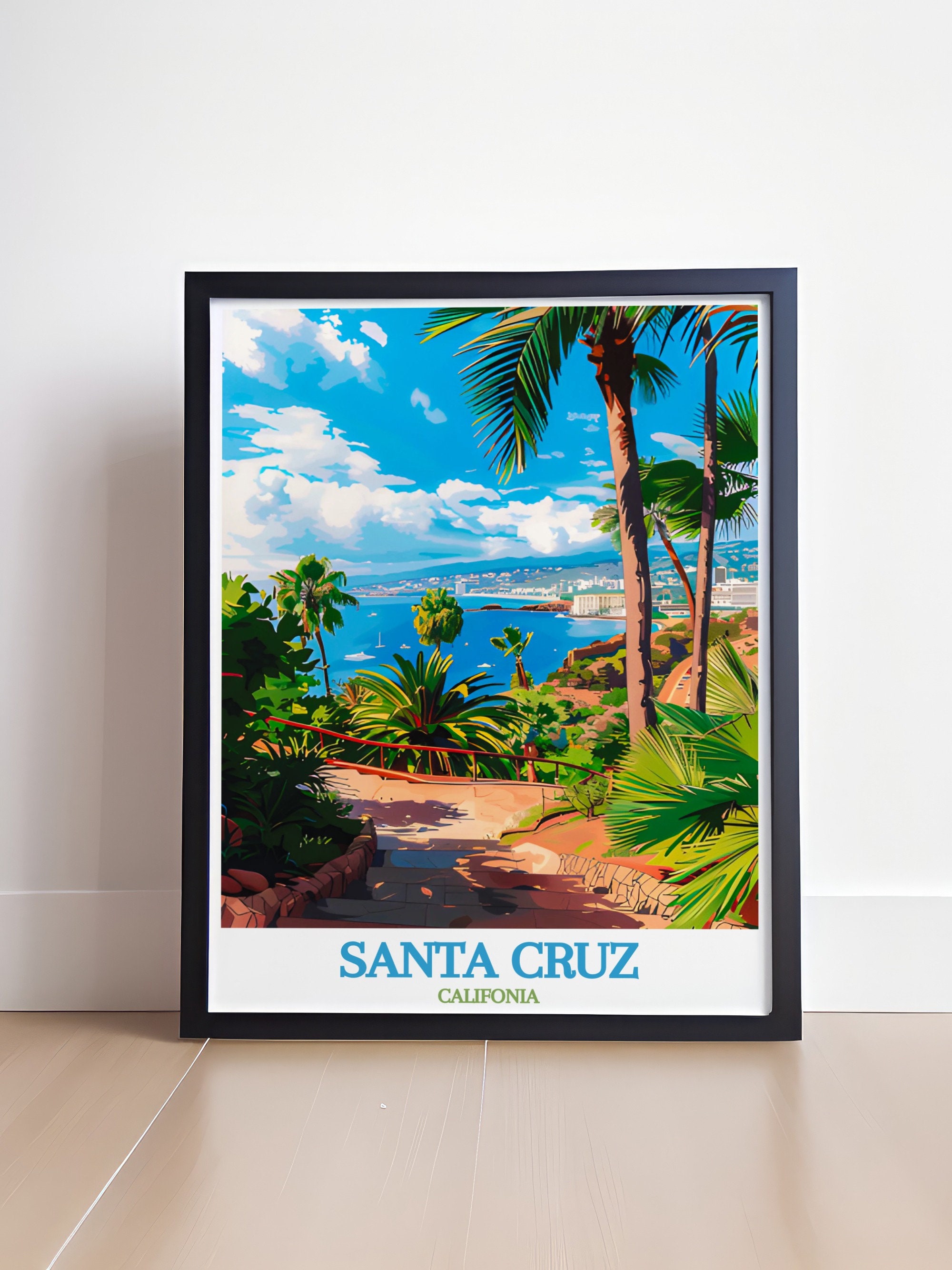 Santa Cruz Travel Poster - Posters and Prints of Palmetum De Santa Cruz ...