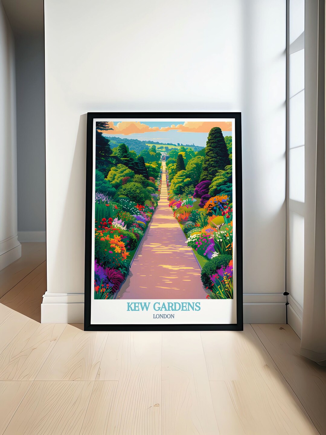 Kew Gardens Poster - Great Broad Walk Borders Wall Art - Temperate ...