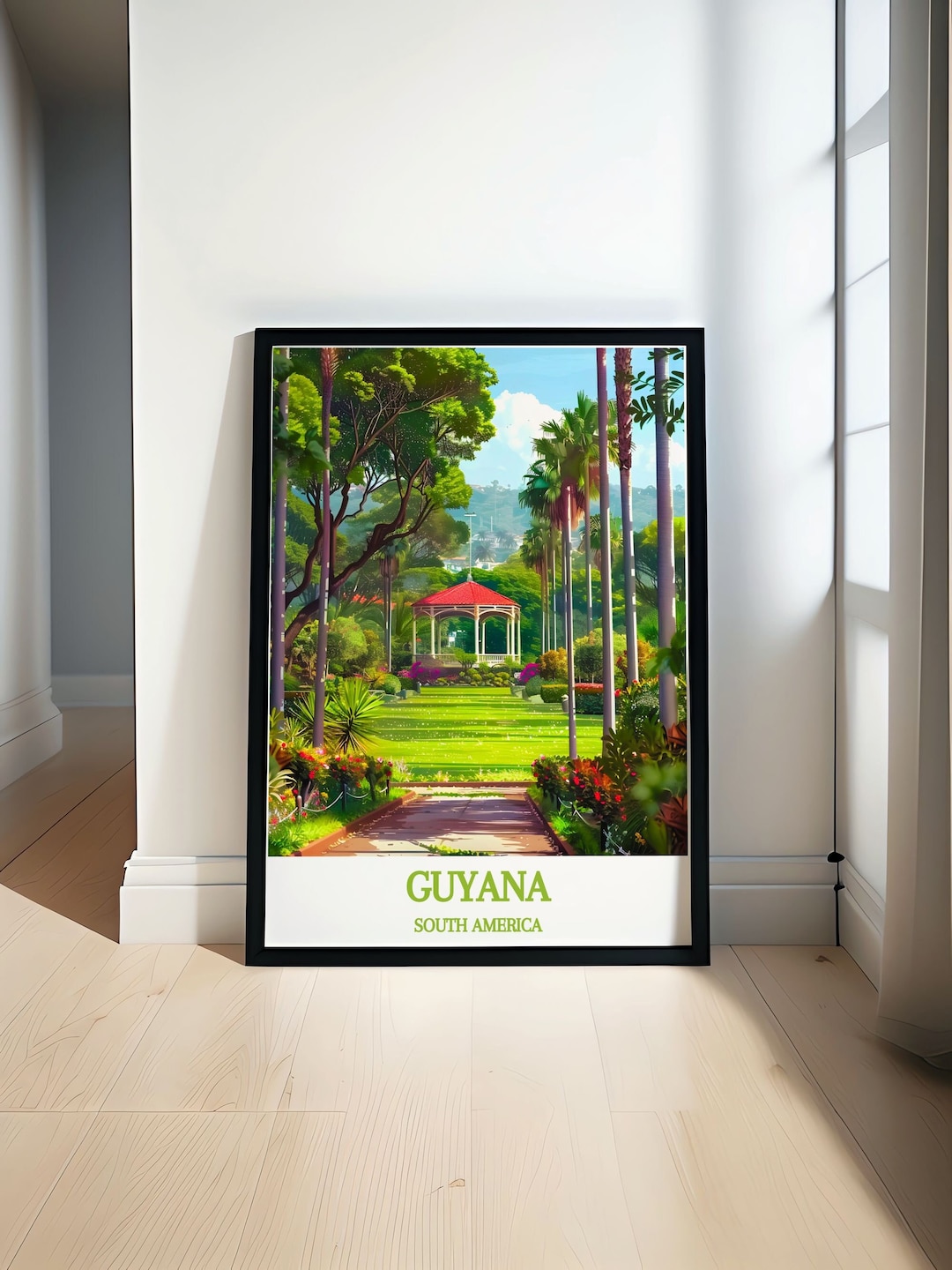 Guyana Art - Promenade Gardens Art -georgetown Print - Guyana Print ...