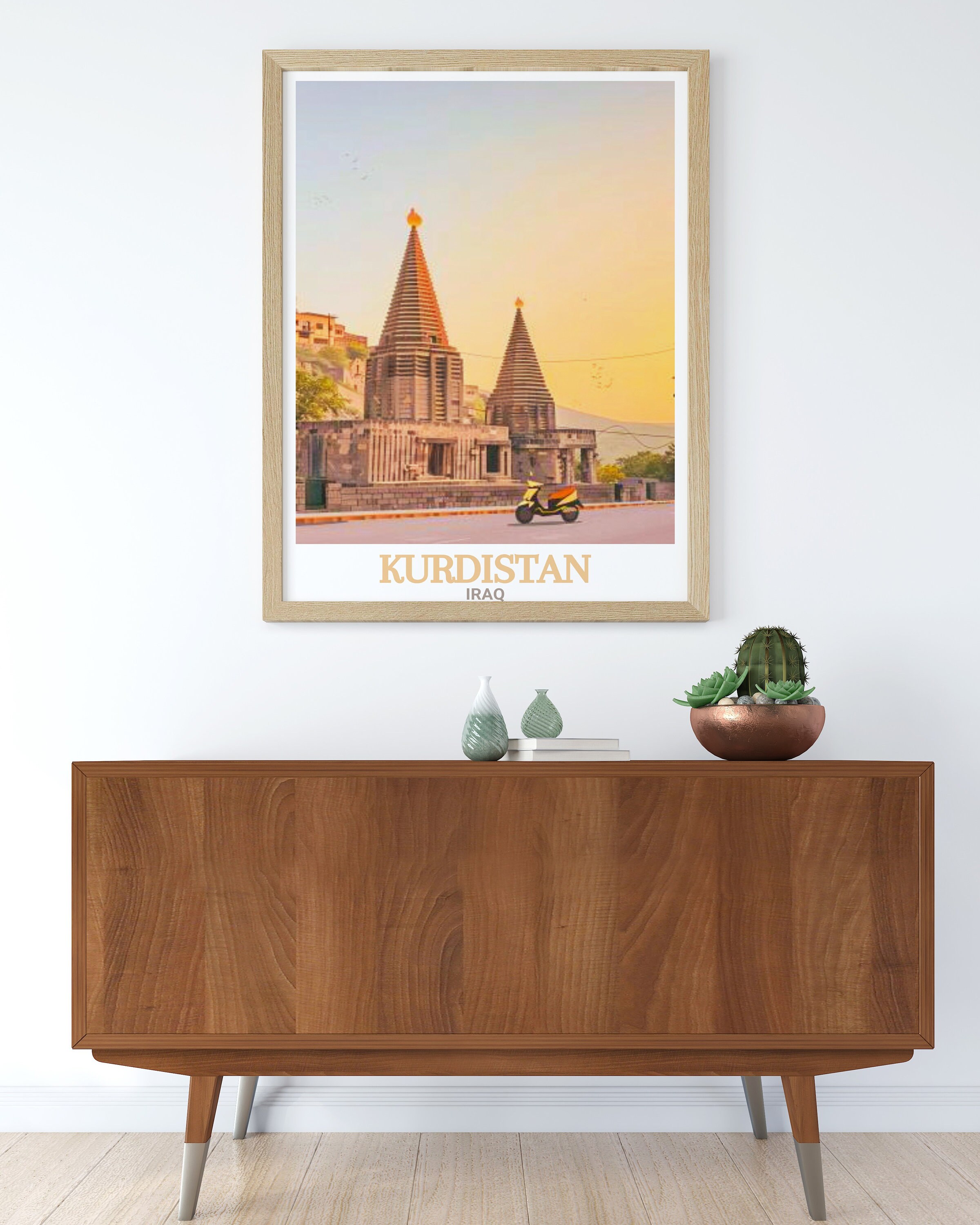 Kurdistan Poster - Gerahmter Kurdistan Druck - Lalish Tempel Kunst ...