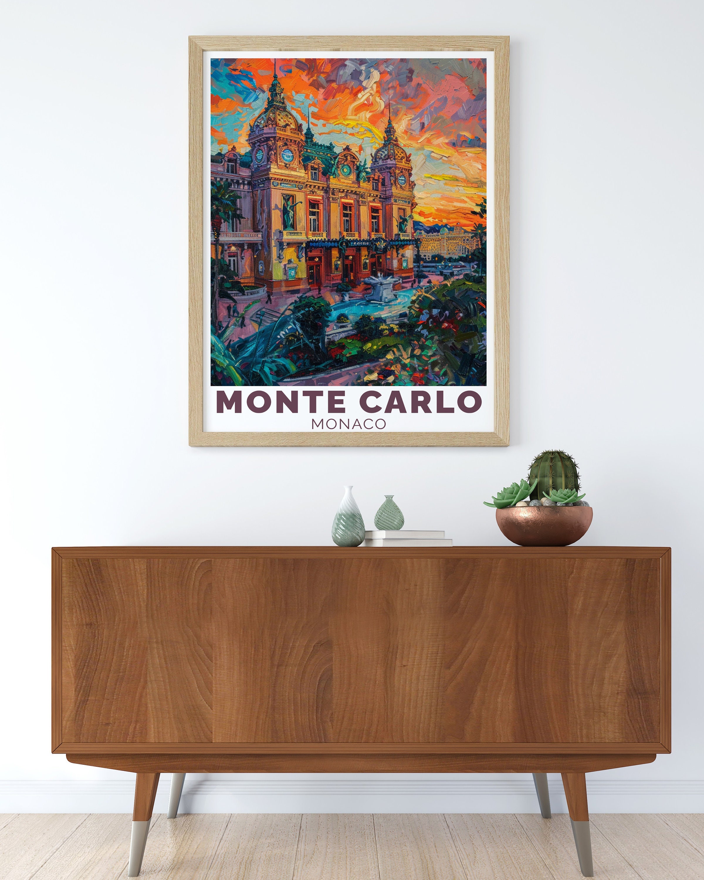 Monte-carlo Travel Poster - Monaco Wall Art - Casino De Monte-carlo ...