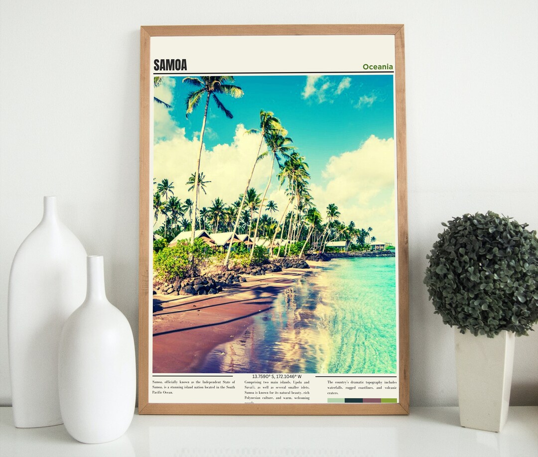 Samoa Print, Samoa Wall Art, Samoa Photo, Samoa Travel Poster, Samoa ...