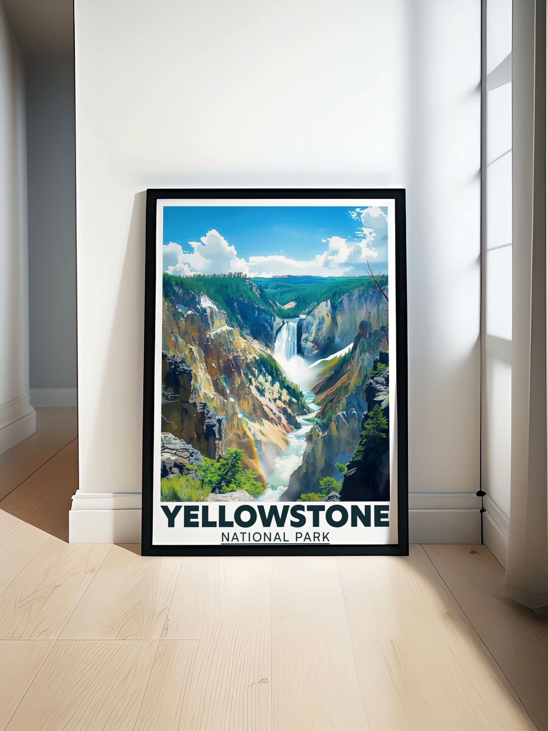 Yellowstone National Park Wall Art -yellowstone Falls Art Print ...
