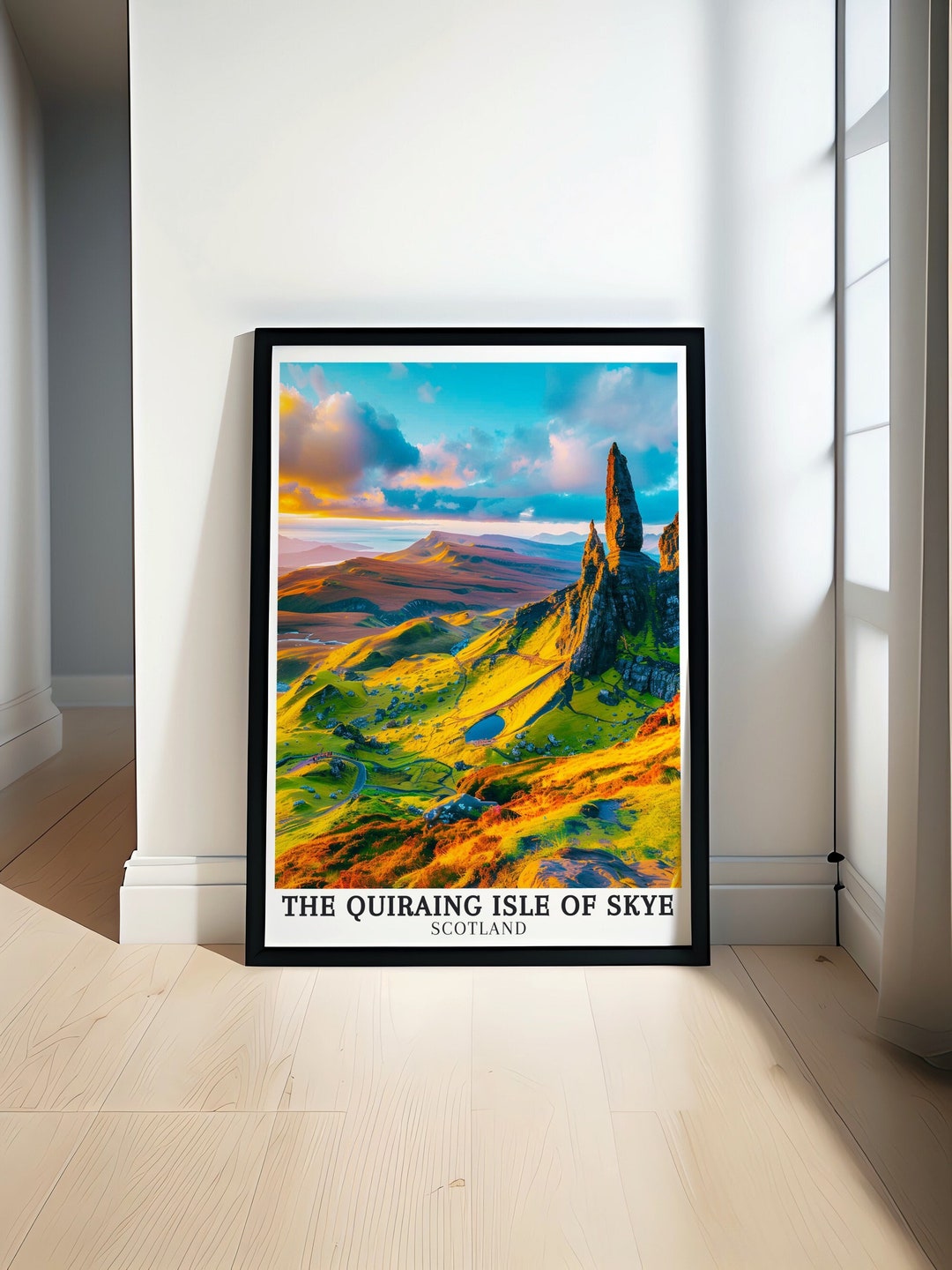 The Quiraing Isle of Skye Travel Print - the Needle, the Quiraing Art ...
