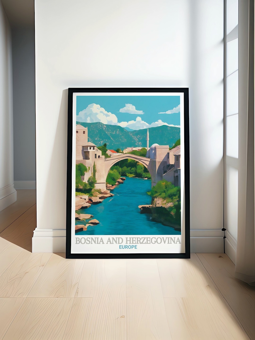 Bosnia and Herzegovina Travel Collection - Stari Most Artwork - Mostar ...