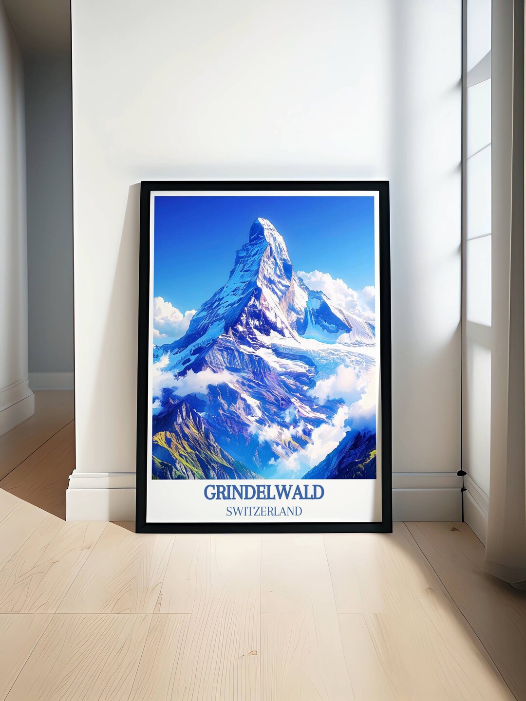 Grindelwald and Ski Resort Posters- Wiss Alps and Jungfrau Region Art ...