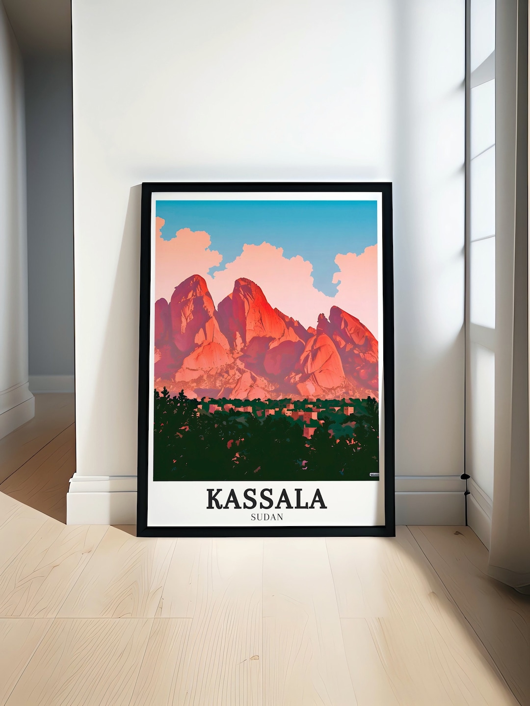 Kassala Artwork Kassala Town and Taka Mountains Print Kassala Town and ...