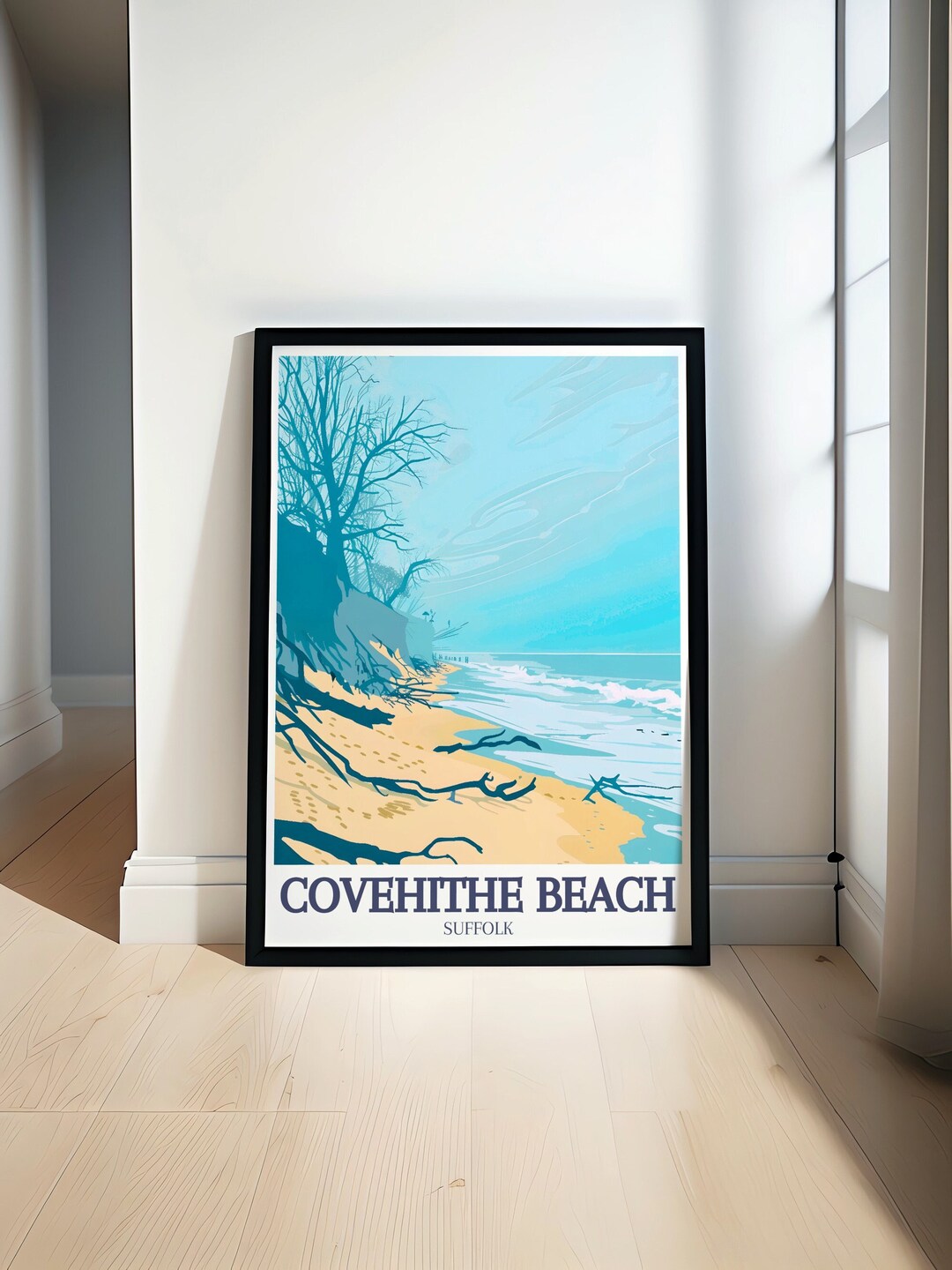Covehithe Beach Art Poster - UK National Nature Reserve Travel Poster ...