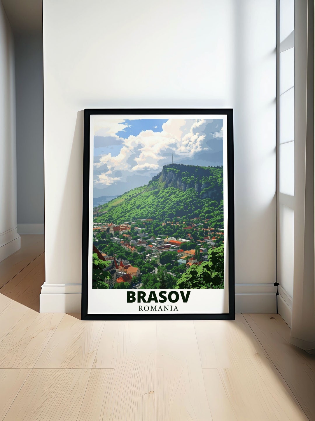Brasov Romania Wall Art Tampa Mountain Travel Poster R Brasov Art and ...