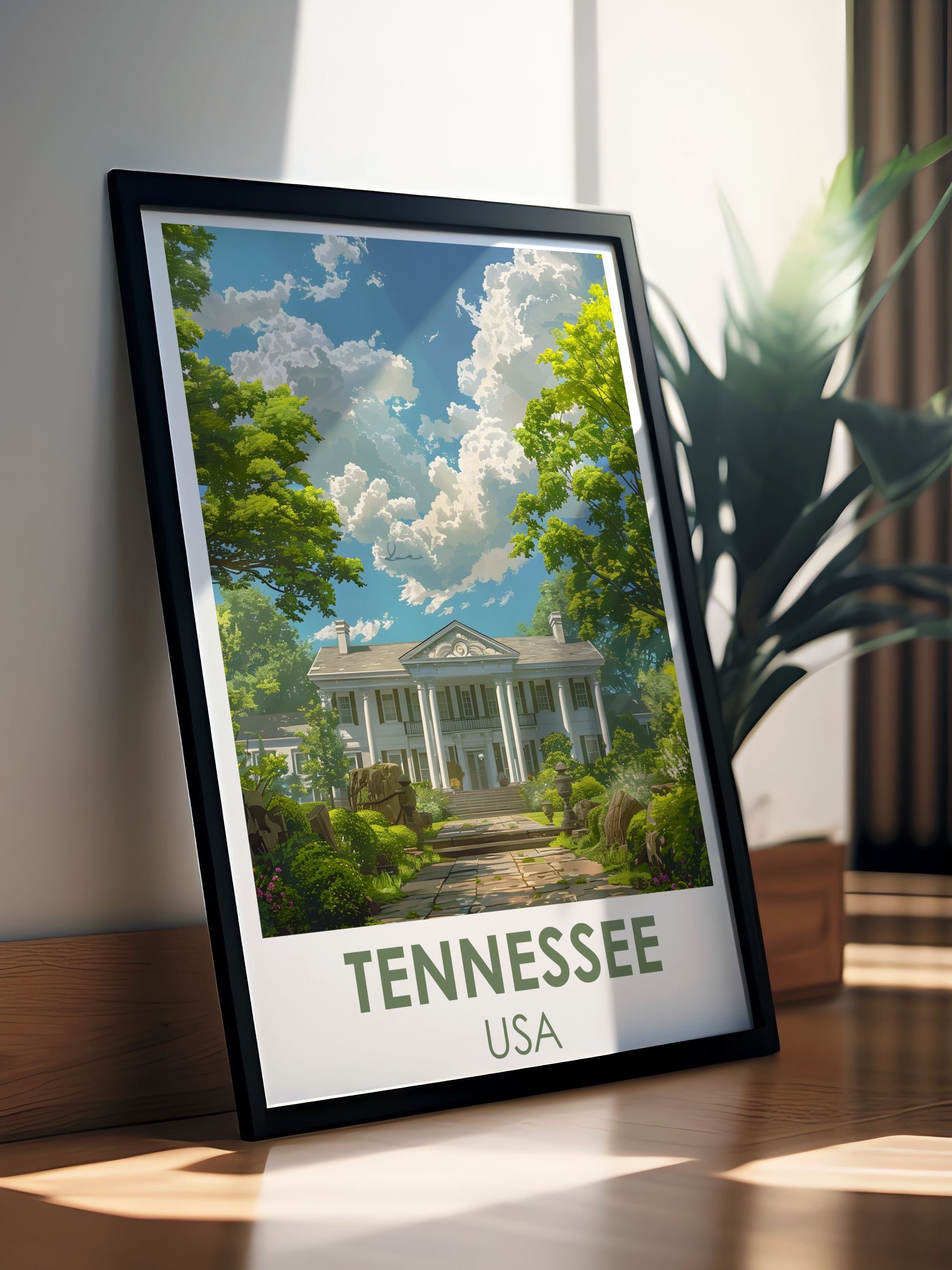 Tennessee Poster - Graceland Print - Graceland Tennessee Print ...