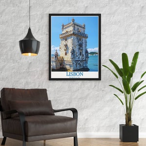 Lisbon Poster Collection - Belém Tower Brilliance - Iconic Portugal Art ...