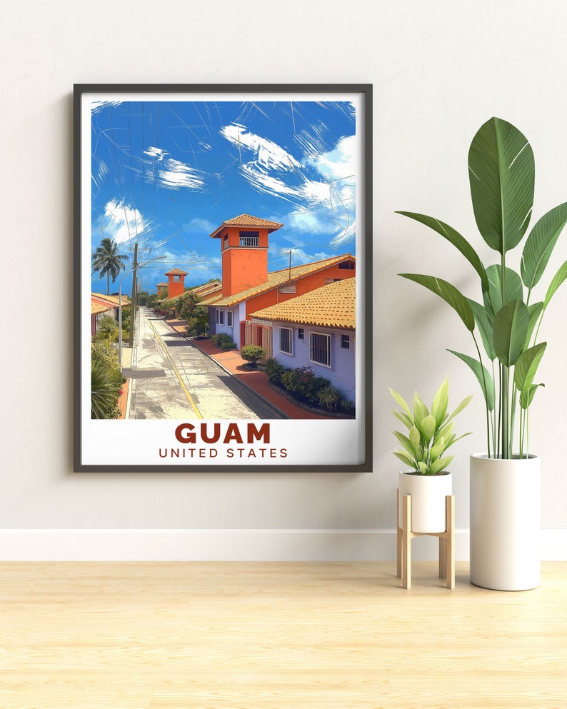 Guam Poster Chamorro Village Print Stunning Island Wall Art Serene ...