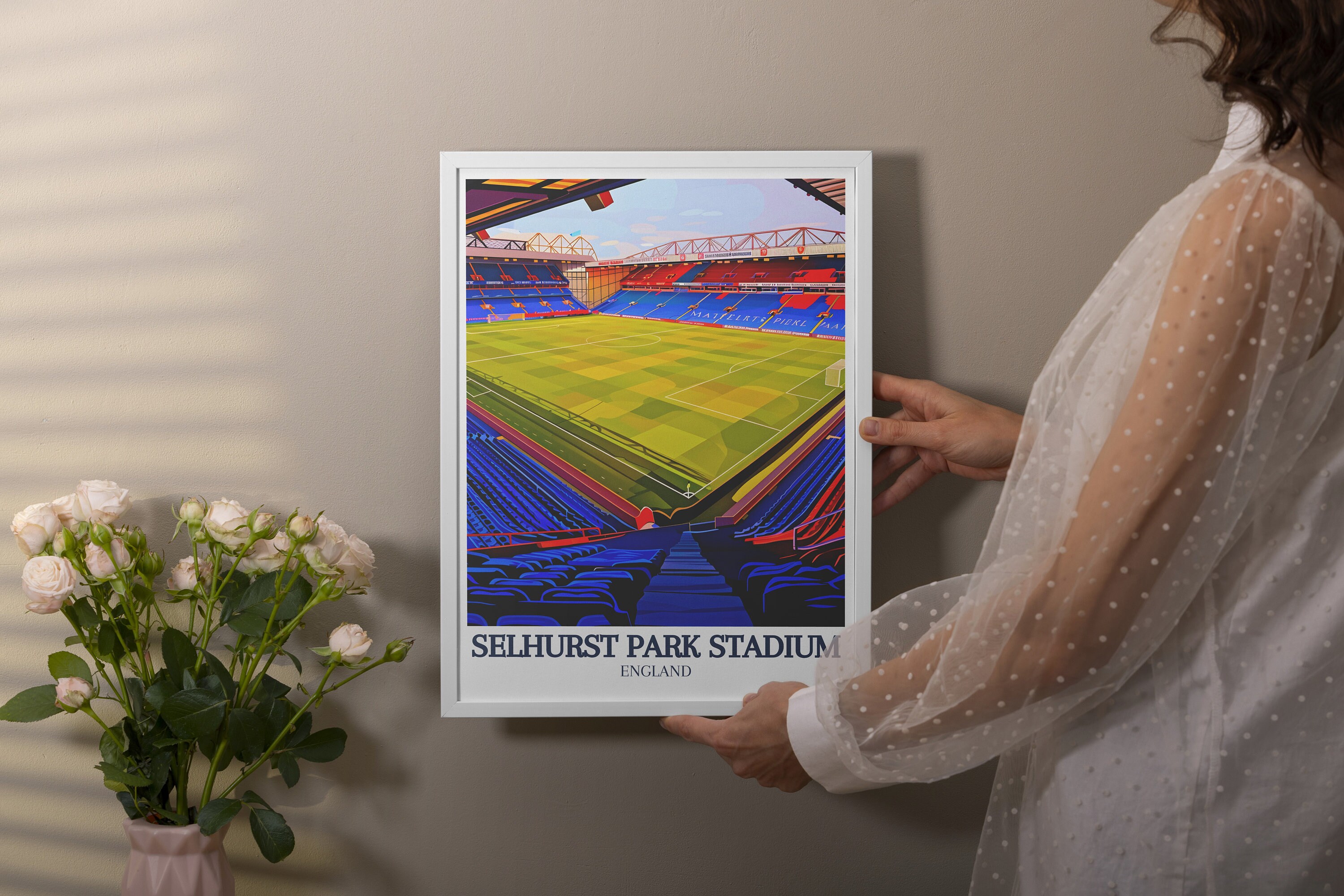 Selhurst Park Stadium Travel Poster Minimalistic Main Stand and Arthur ...