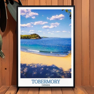Tobermory Poster - Dunks Bay Print - Canadian Travel Art - Scenic ...