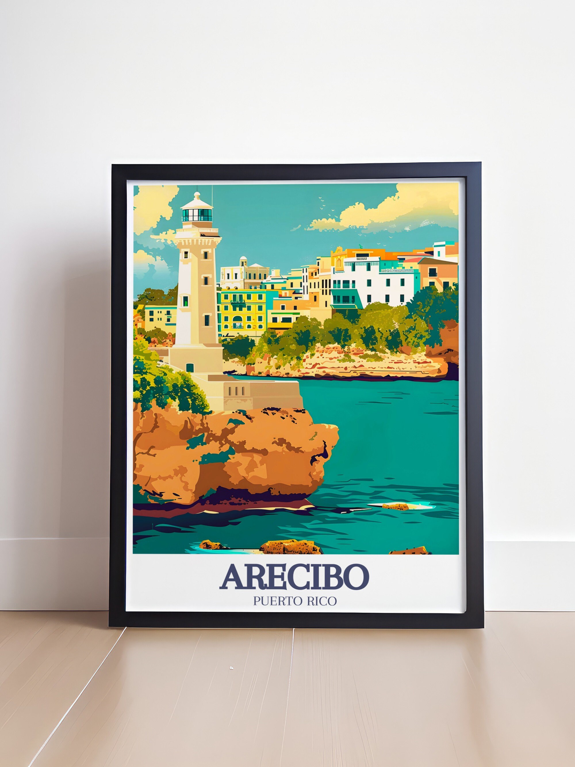 Arecibo Travel Poster Arecibo Lighthouse Wall Art for Home Decor ...