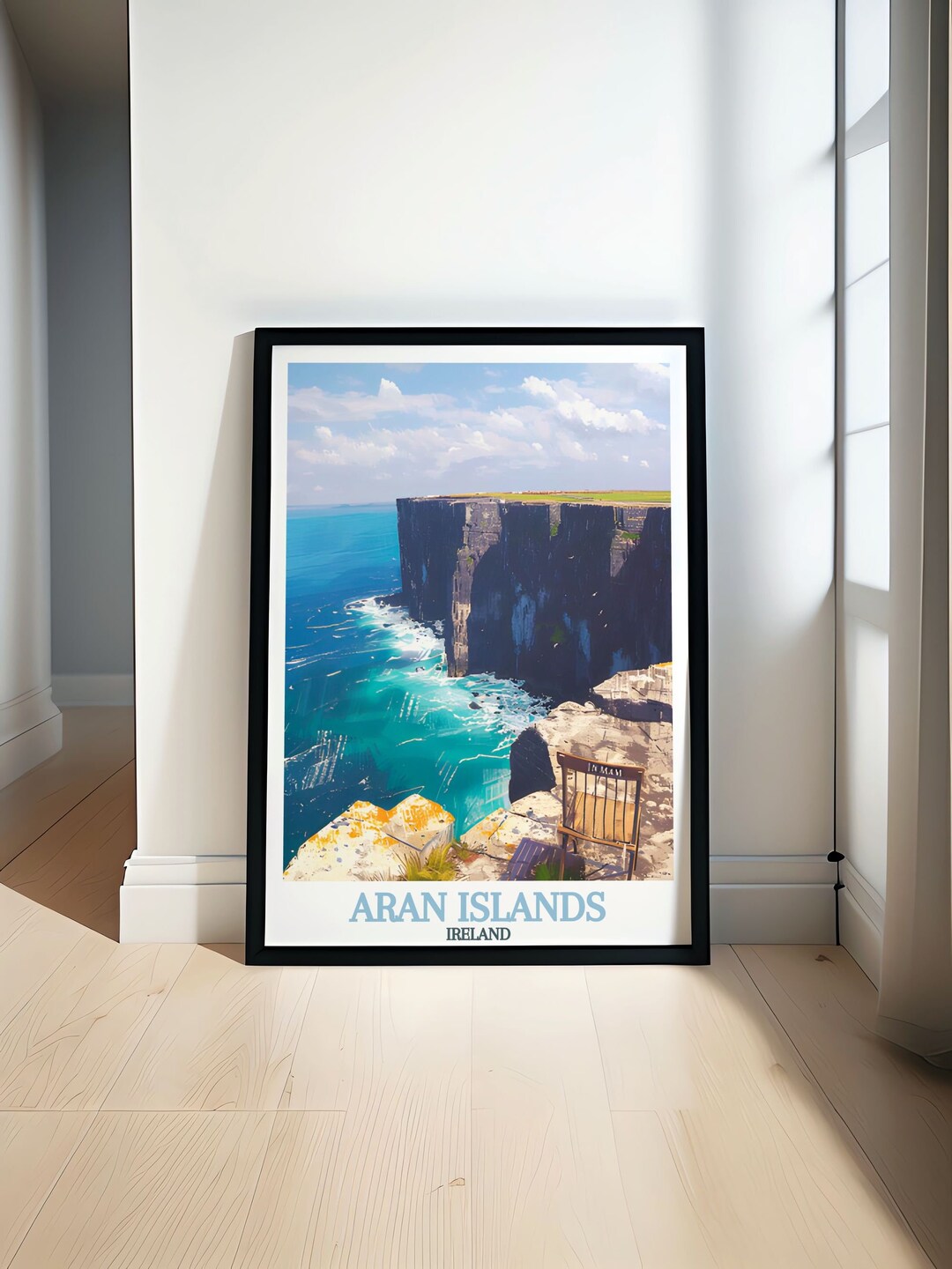 Aran Islands Travel Poster - Inishmaan Cliffs Artwork - Inishmaan ...