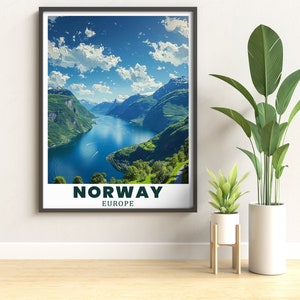 Norway Poster - Geirangerfjord Print - Geirangerfjord Poster - Norway ...