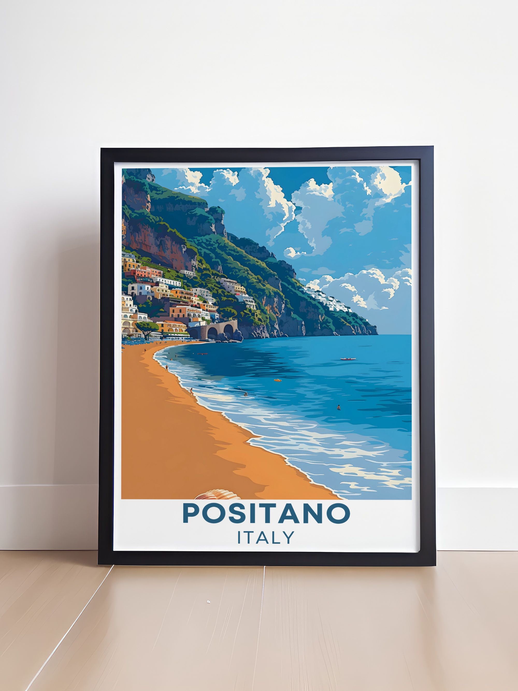 Positano Art Print Spiaggia Grande Print Positano Prints Italy Wall Art ...