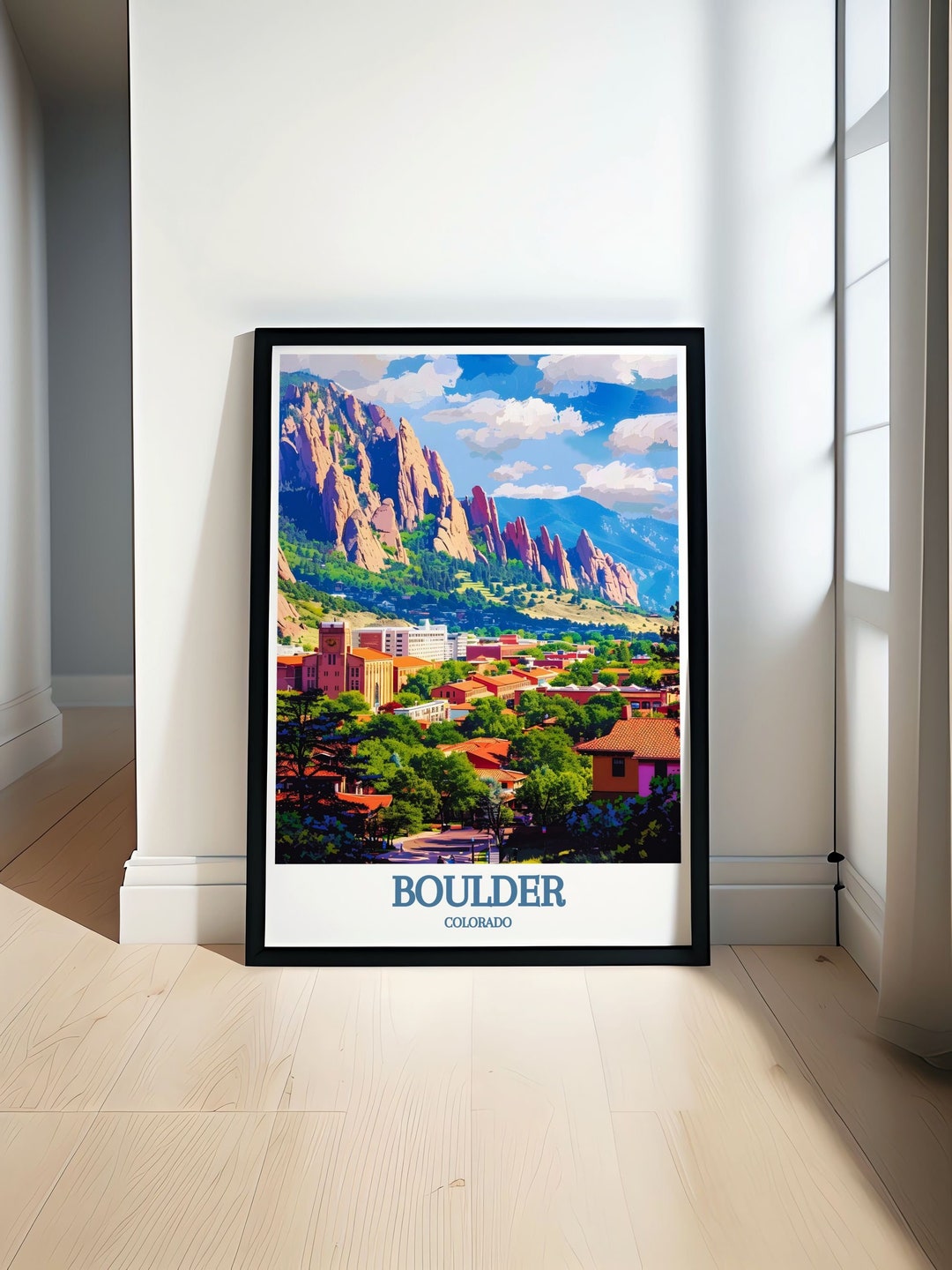 Boulder Print - Boulder Poster - Boulder Wall Art - Colorado Poster ...