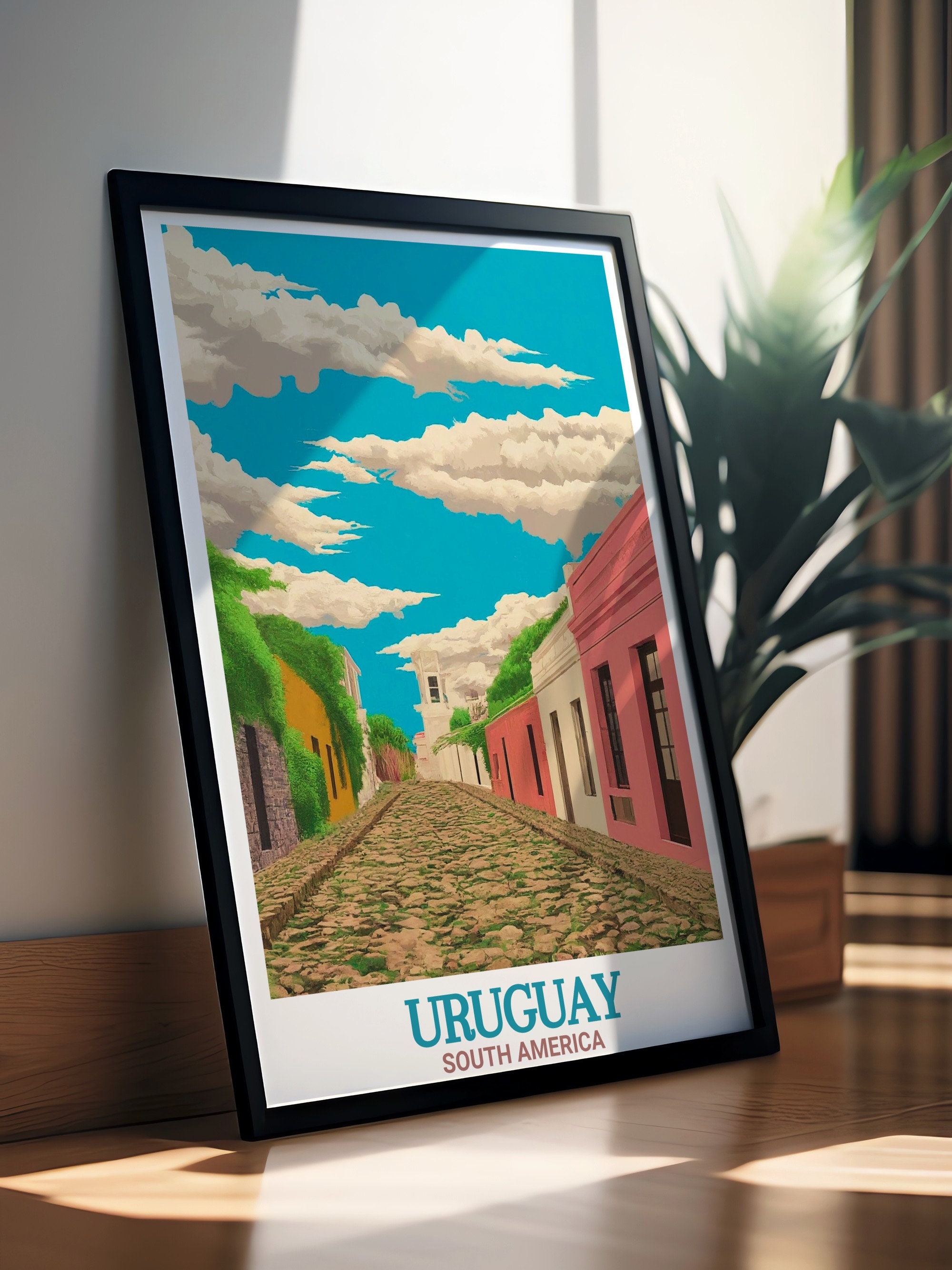 Uruguay Travel Art - Colonia Del Sacramento Historic Quarter Art ...