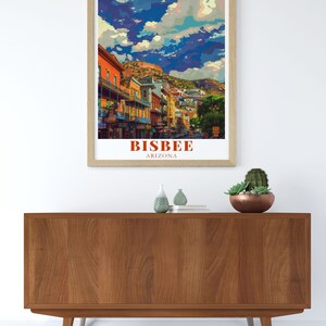 Bisbee Artwork - Historic Downtown Bisbee With Stunning Arizona Wall ...