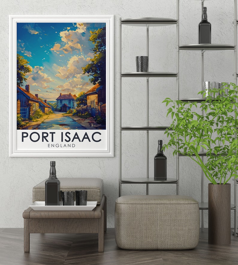 Port Isaac Artwork Doc Martins House Art Print Iconic UK Print Cornwall ...