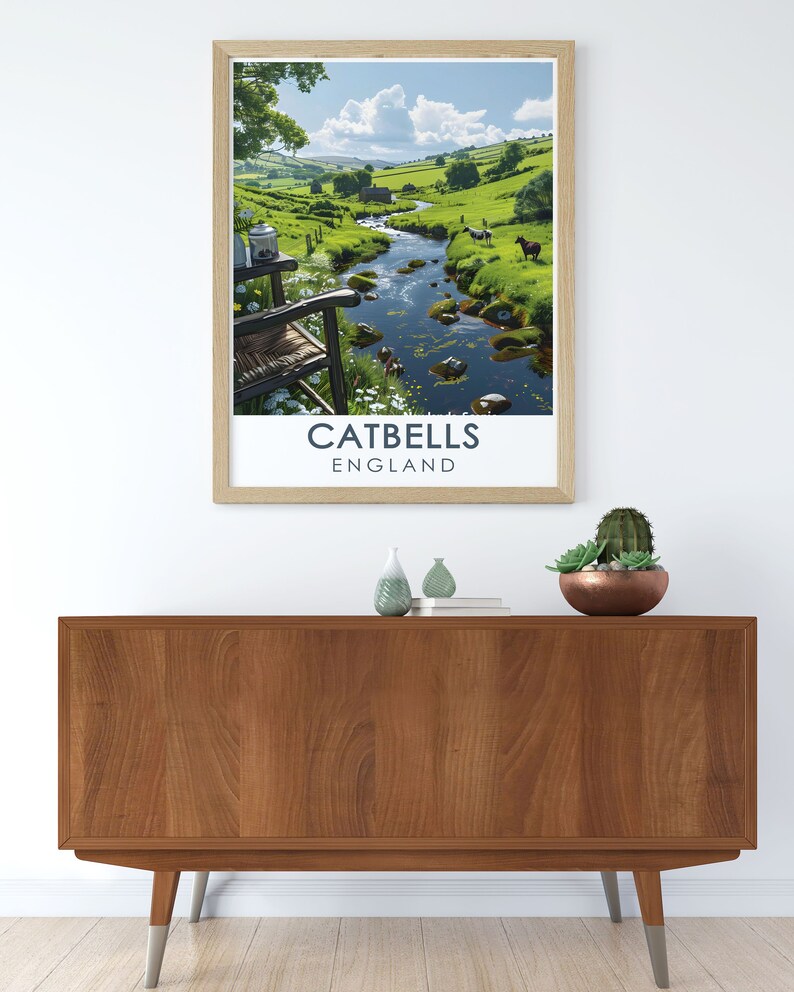 Cat Bells Wall Art Cat Bells and Newlands Valley Travel Poster Cat ...