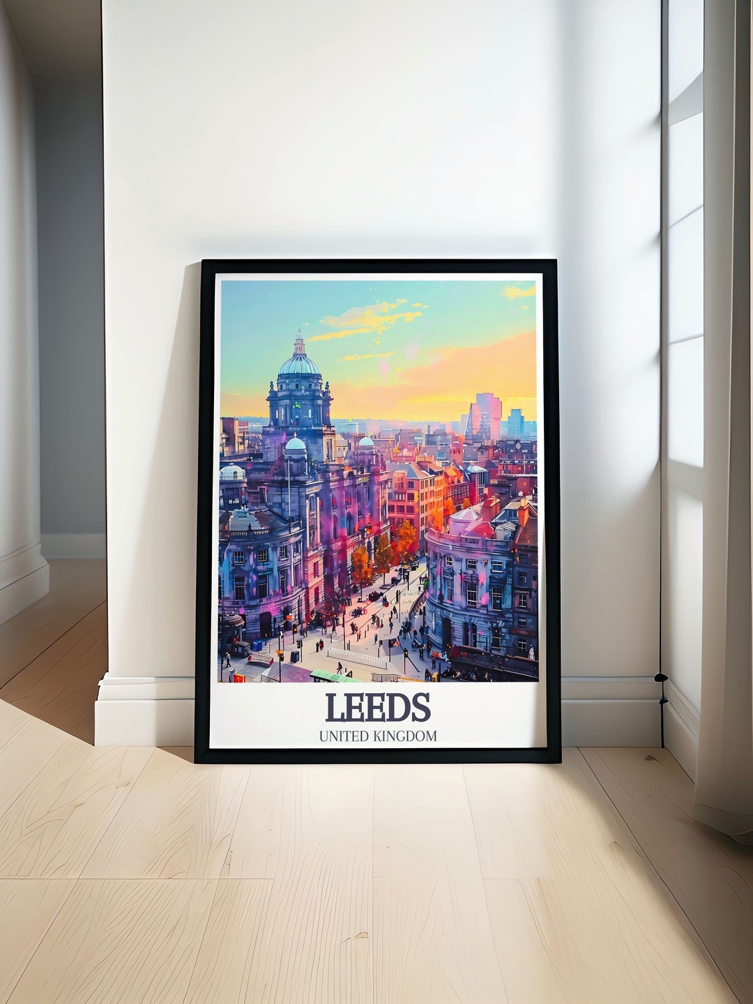 Leeds Art Print - Leeds Corn Exchange Print - Briggate High Street ...