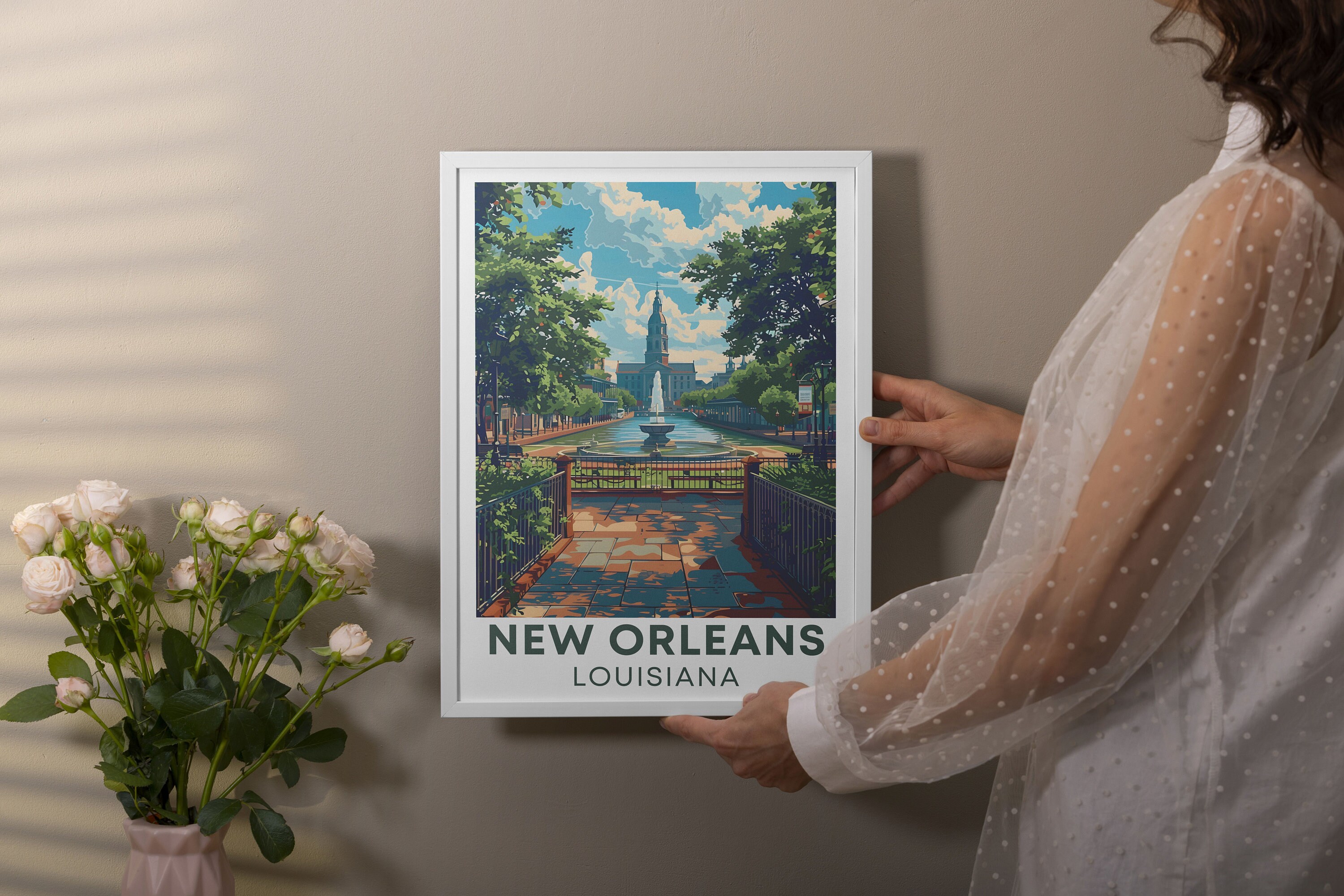New Orleans Print - Jackson Square Art Print - New Orleans Decor - New ...