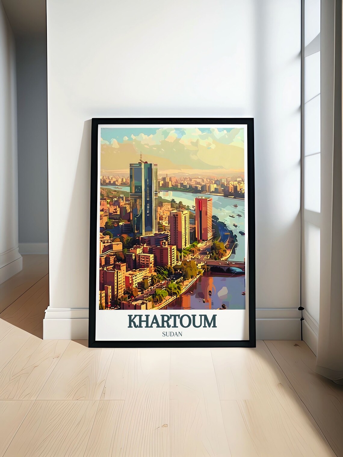 Khartoum Poster - Framed NTC Tower Print - Nile River Canvas Print ...