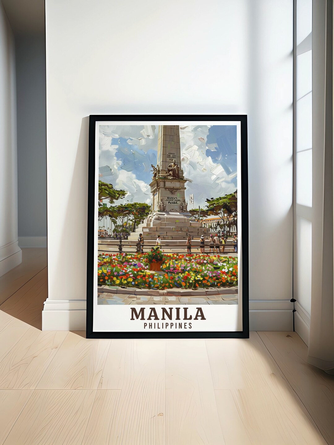 Manila Poster - Rizal Park Print -luneta Park Art -manila Wall Art ...