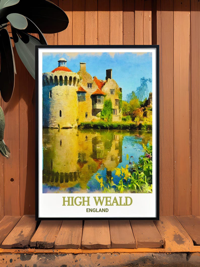 High Weald Travel Poster Scotney Castle Artwork High Weald Print ...